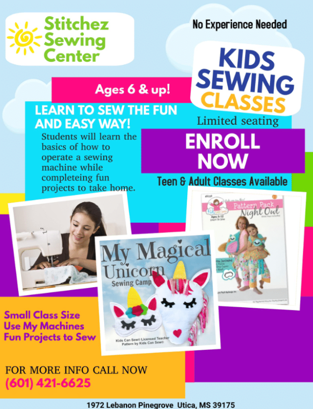 Stitchez Sewing Center Offering Kids Sewing Classes - Vicksburg Daily News