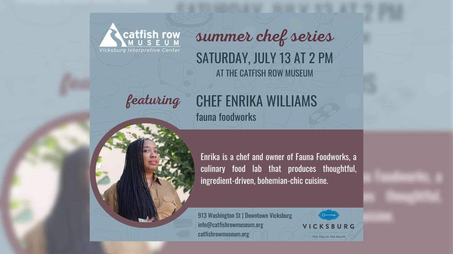 Summer Chef Series: Chef Enrika Williams - Vicksburg Daily News