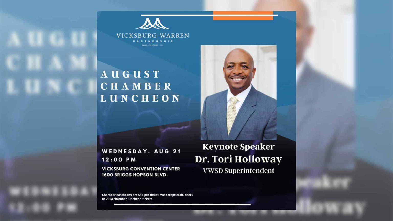 Dr. Holloway to be Keynote Speaker for August Chamber Luncheon ...