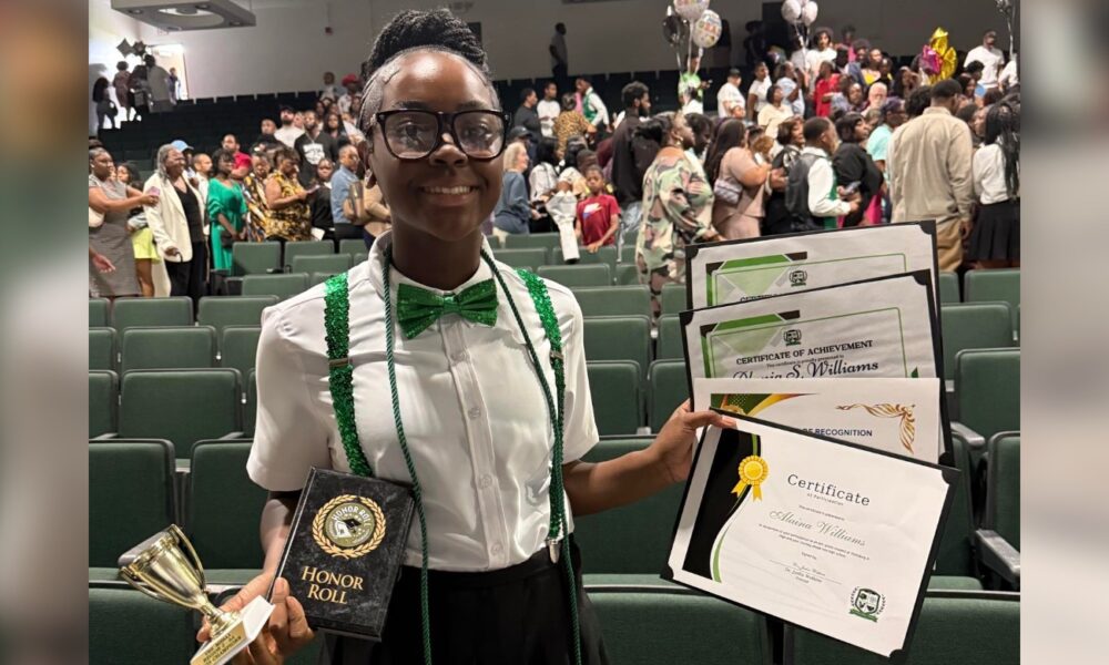 Alaina Williams graduates top of her class at Vicksburg Junior High ...