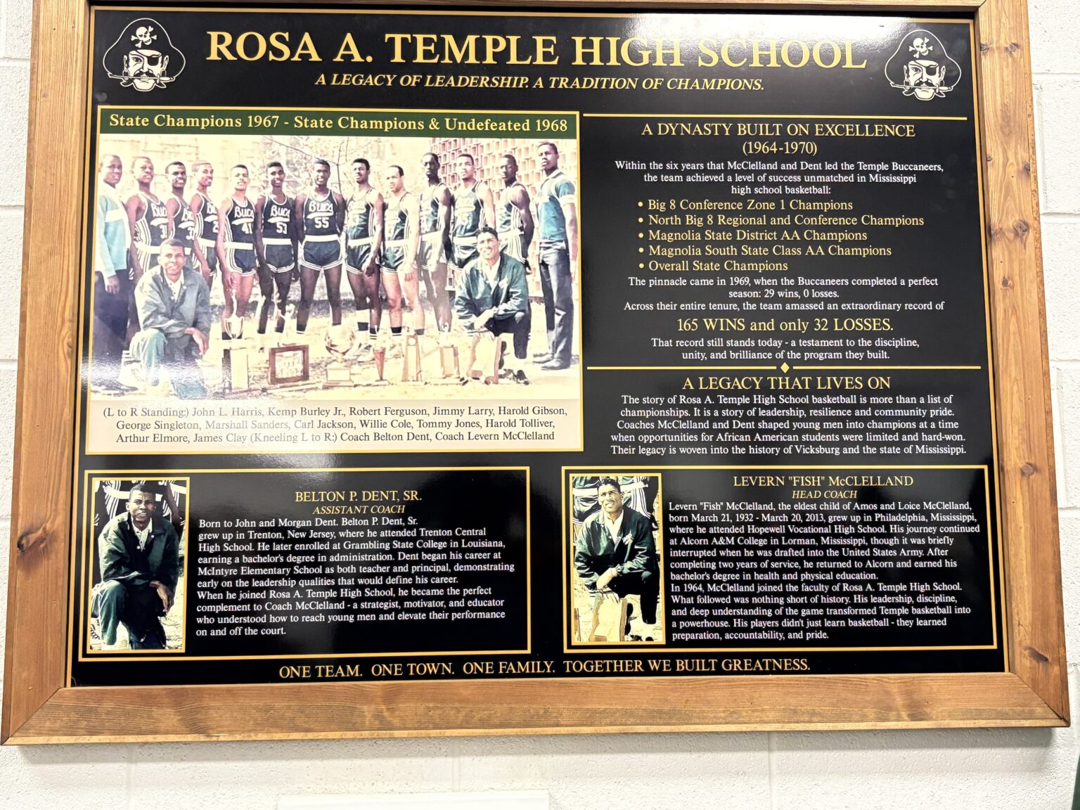 Plaque honors legacy of Temple High Coaches McClelland and Dent ...